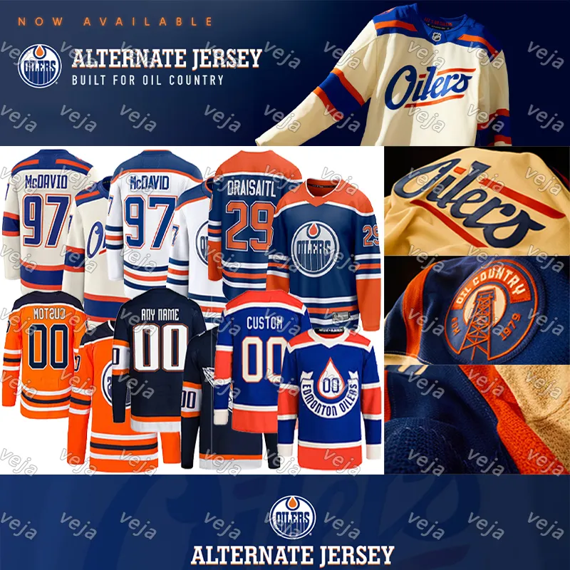 #97 Connors McDavids 2025 26 New OilersS Hockey Jersey # 29 Leon ...