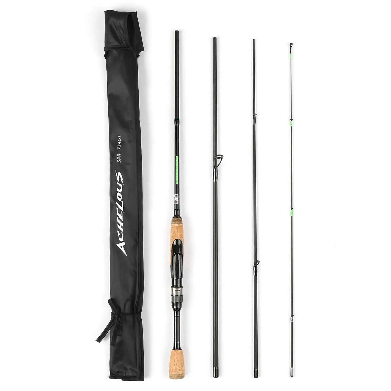 Portable Travel Spinning Fishing Rod, 68FT Lightweight Carbon Fiber ...