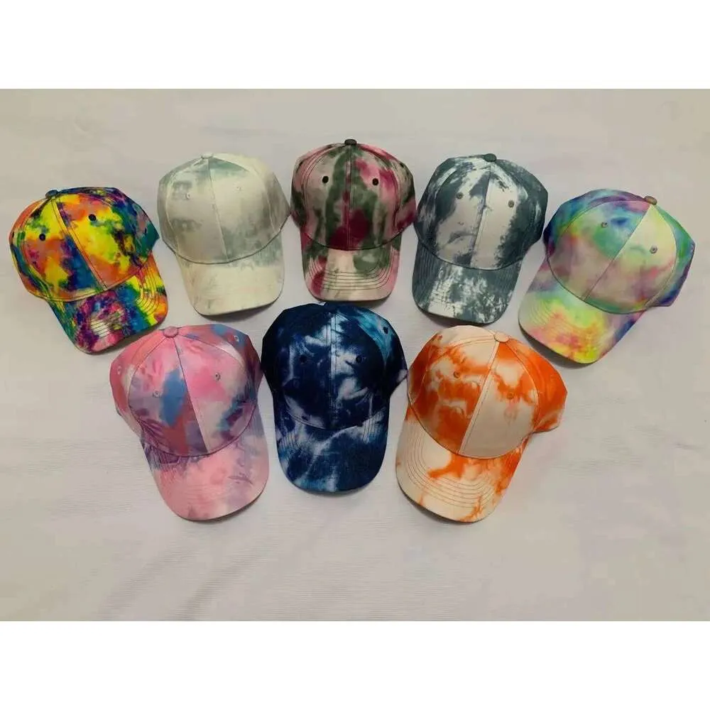 New Fashion Women's Tie Dye Multicolor Irregular Print Baseball Cap ...