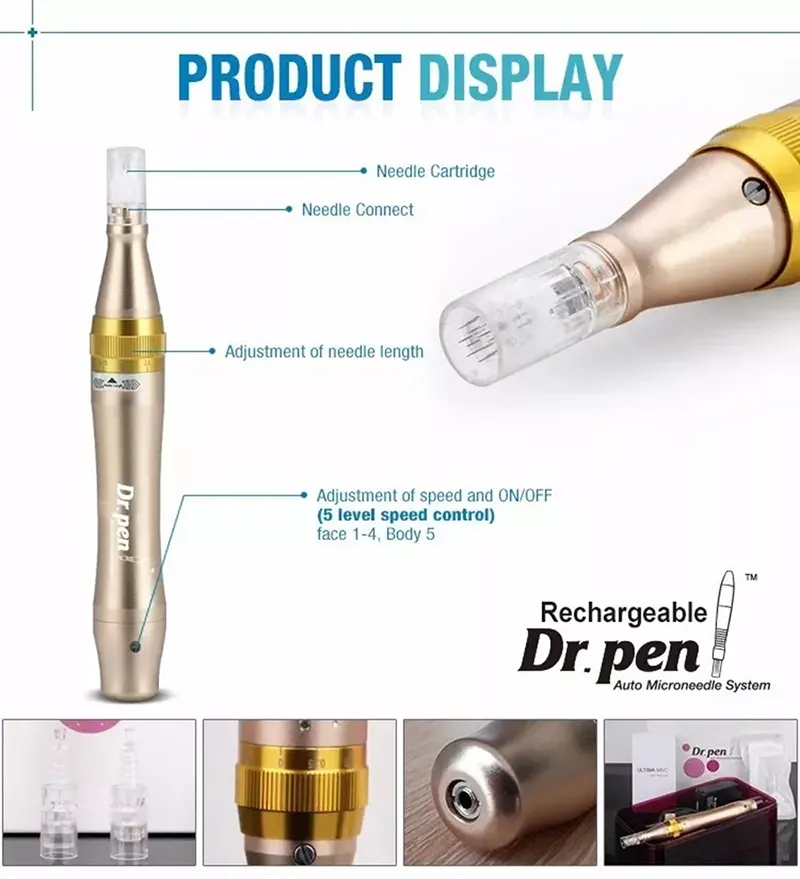 Wireless Dr.pen Ultima M5 for Skin Care - Dermpan with 12 Pin Needles ...