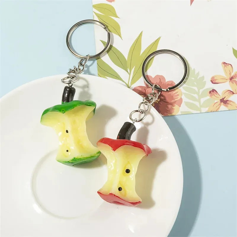Set Cartoon Keychains Cute Mini Red Apple Keychain Fruit Pendant ...
