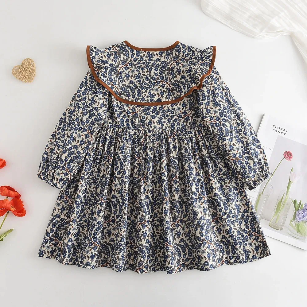 Bear Leader Autumn Spring Girls Dress Fashion Cute Doll Neck Flower ...