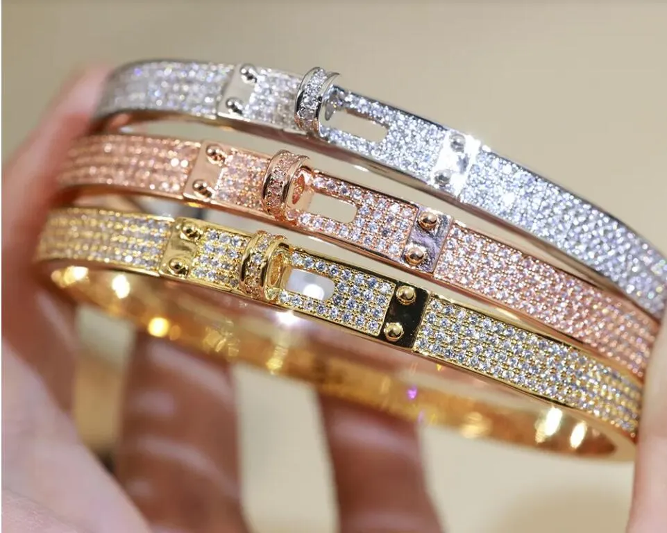 2025 Gold Bracelets for Women, Hot Lock Style Bangles, Superior Quality ...