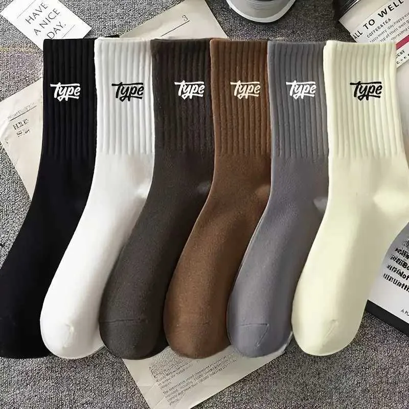 6-Pack Men's Fashion Crew Socks, Breathable Polyester, Anti-Odor ...
