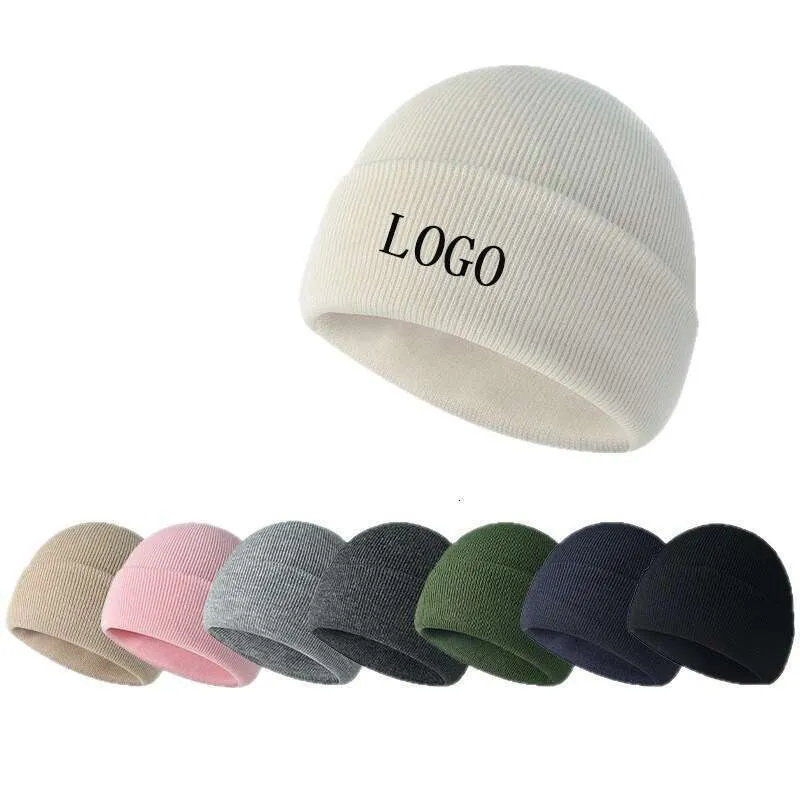 Minimalist Woolen Knitted Beanie Hats Warm Acrylic... From Guanjiumaoye ...