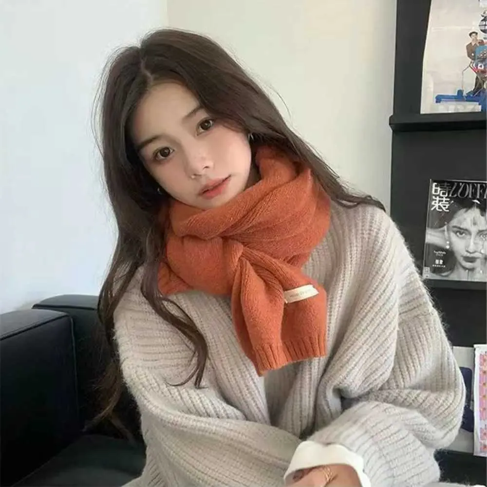 Thermal Neck Warmer Thickening Knitting Wool Scarf Fashion Winter ...