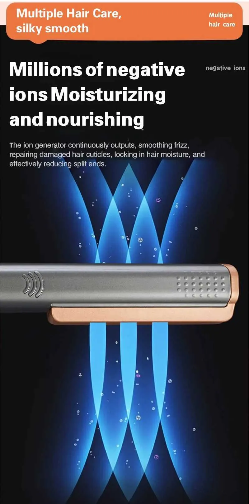 Tinsol Professional 2-in-1 Ceramic Hair Straightener and Curler Ionizer ...