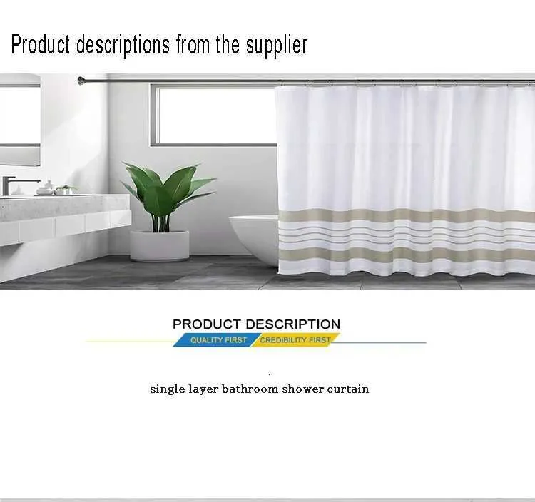 Black Line Quirky Cat Shower Curtain - Decorative, Waterproof Bathroom ...