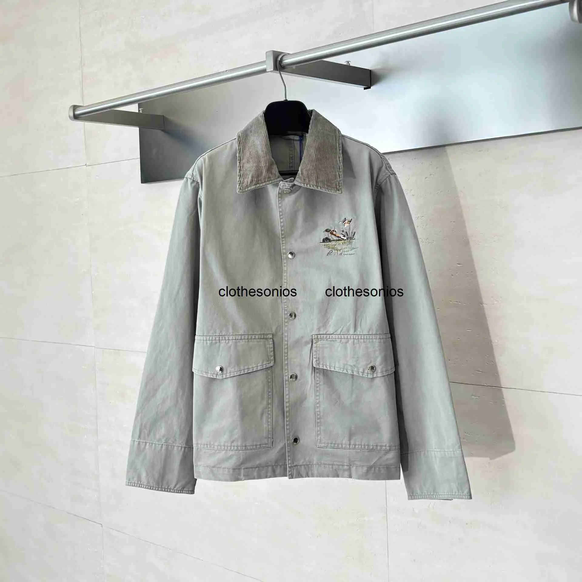 Original Label Flying Bird Embroidery Denim Workwear Jacket with Turn ...
