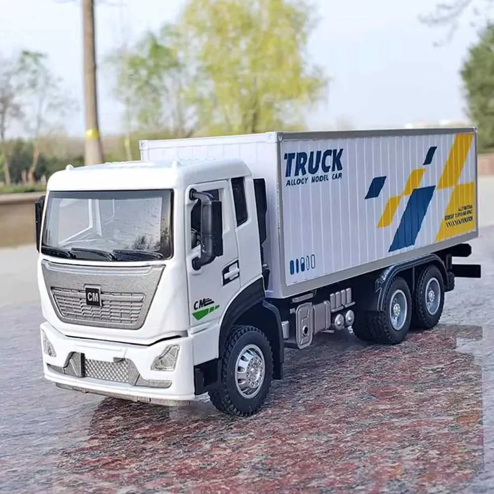 132 Scale Container Transport Truck Alloy Diecast Model Toy Car with ...