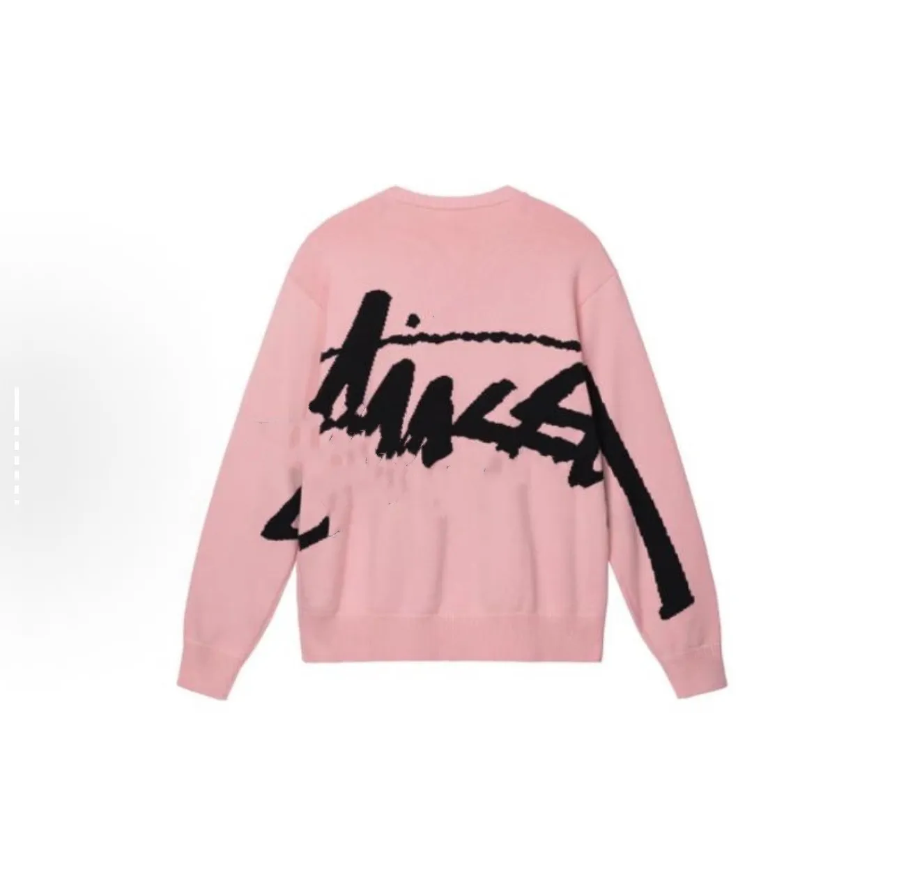 Stusyy Unisex Classic Knitted Wool Sweater Round Neck Loose Fit Long ...