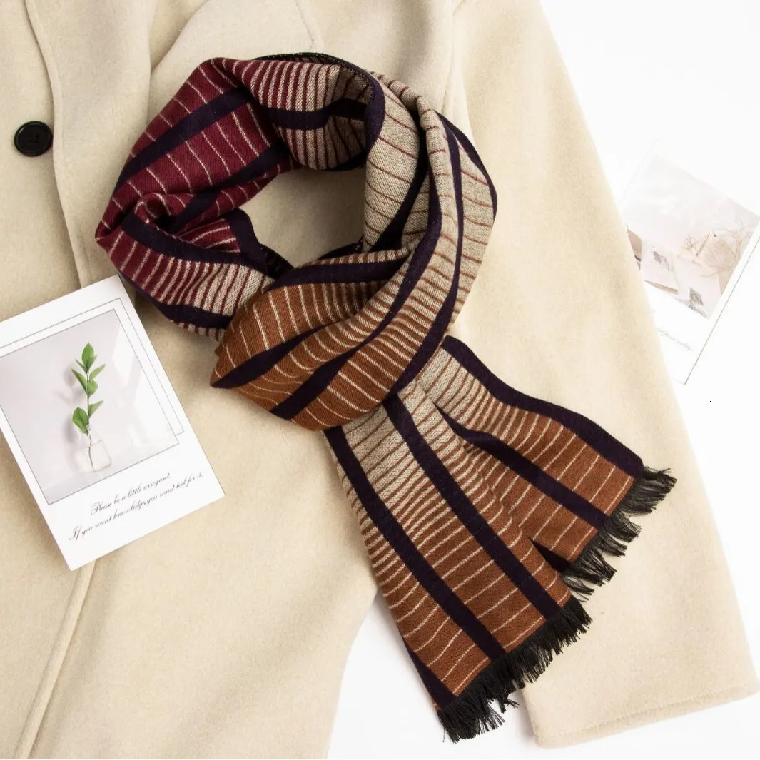 New Men's Winter Scarf: Warm Long Imitation Cashmere Neck Warmer ...