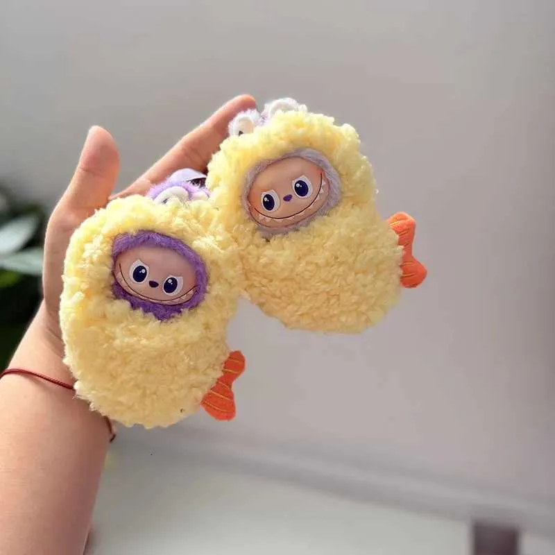 Mini Labubu 40 20cm Plush Clothes 10cm 4th Gen Cute Fried Shrimp Onesie ...