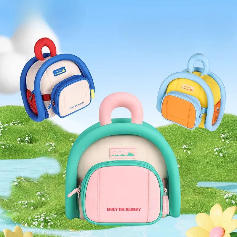 Children's One-Shoulder Round Travel Bag with Dot Pattern, Cotton ...