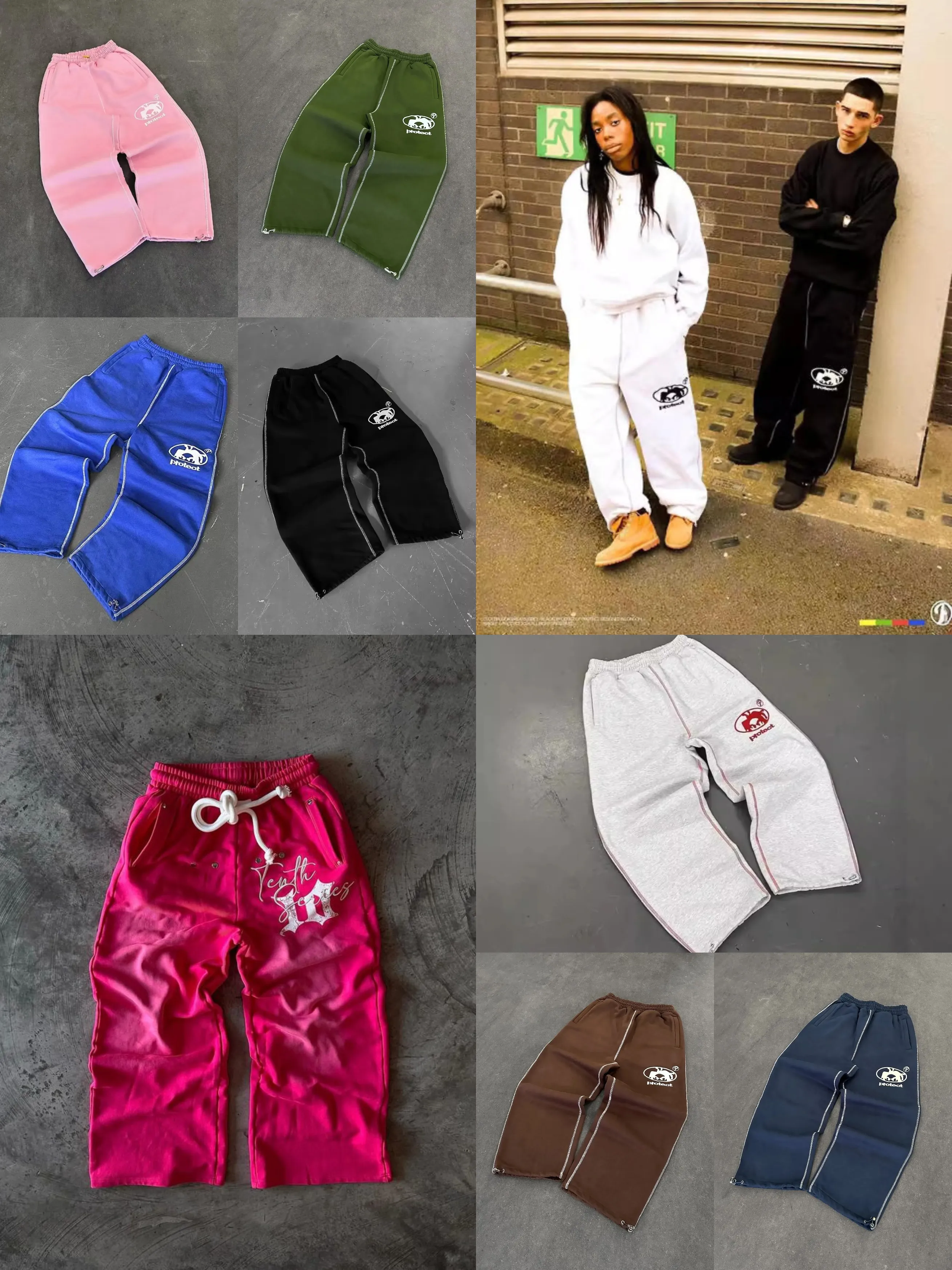 Men's Streetwear Sweatpants Retro Double Layer Baggy Hip Hop Pants, Low ...