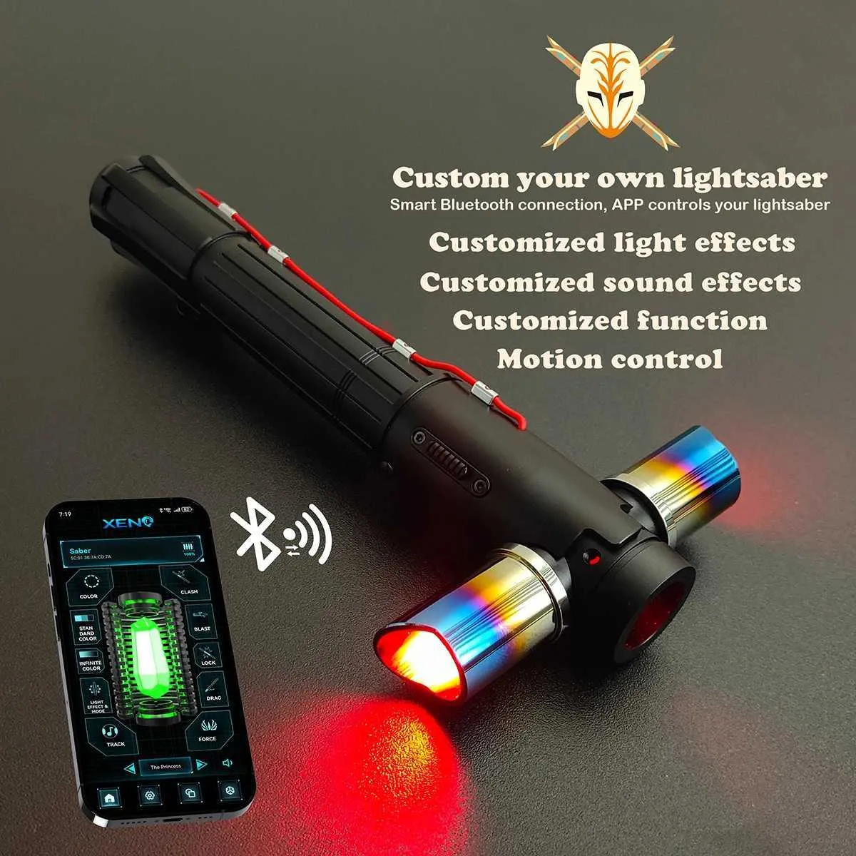 Lightsaber Neopixel Jedi Laser Sword Metal Hilt Heavy Dueling Sensitive ...