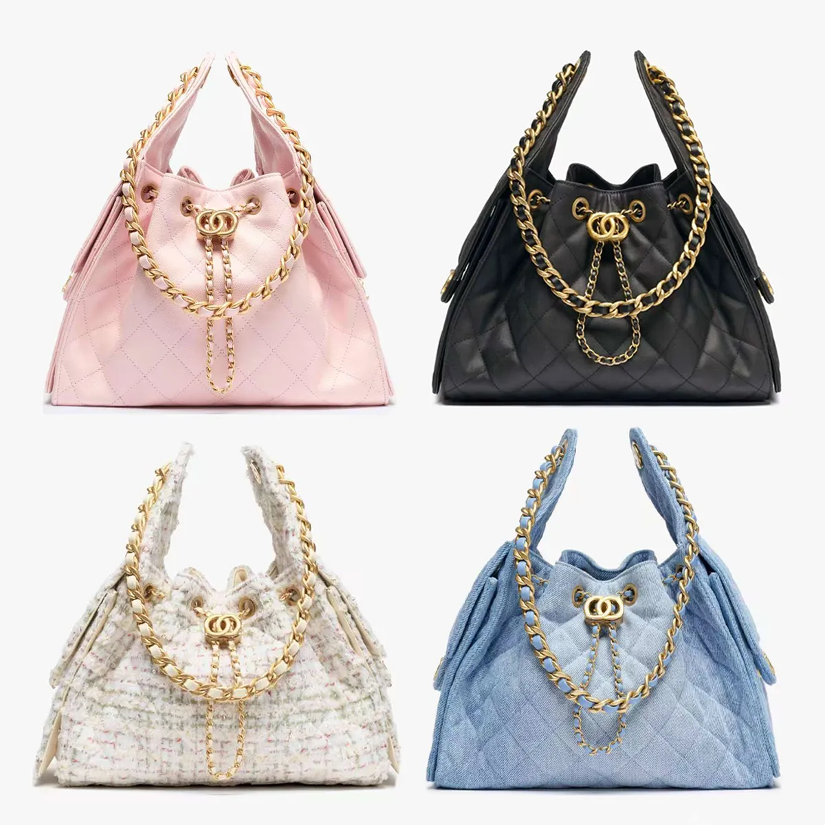 Designer Tote Bag Luxury Hobo Style Quilted Pattern Crossbody Bag ...