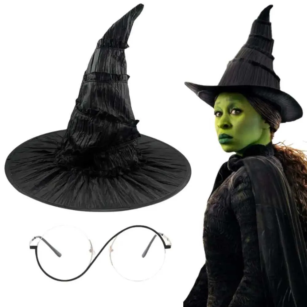 Elphaba Wizard Hat Cosplay With Glasses And Eyewear For Women Perfect ...