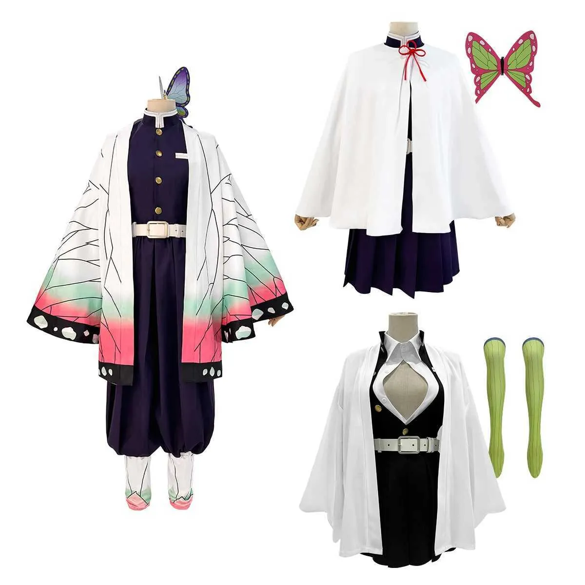 HOLOUN Anime Cosplay Kochou Shinobu Tsuyuri Kanawo Kanroji Mitsuri ...