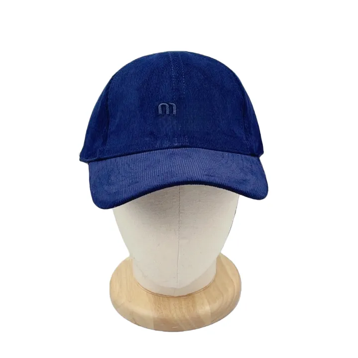 Navy Cap Corduroy Cap Velvet Embroidery Keep Warm... From Fashionshop ...