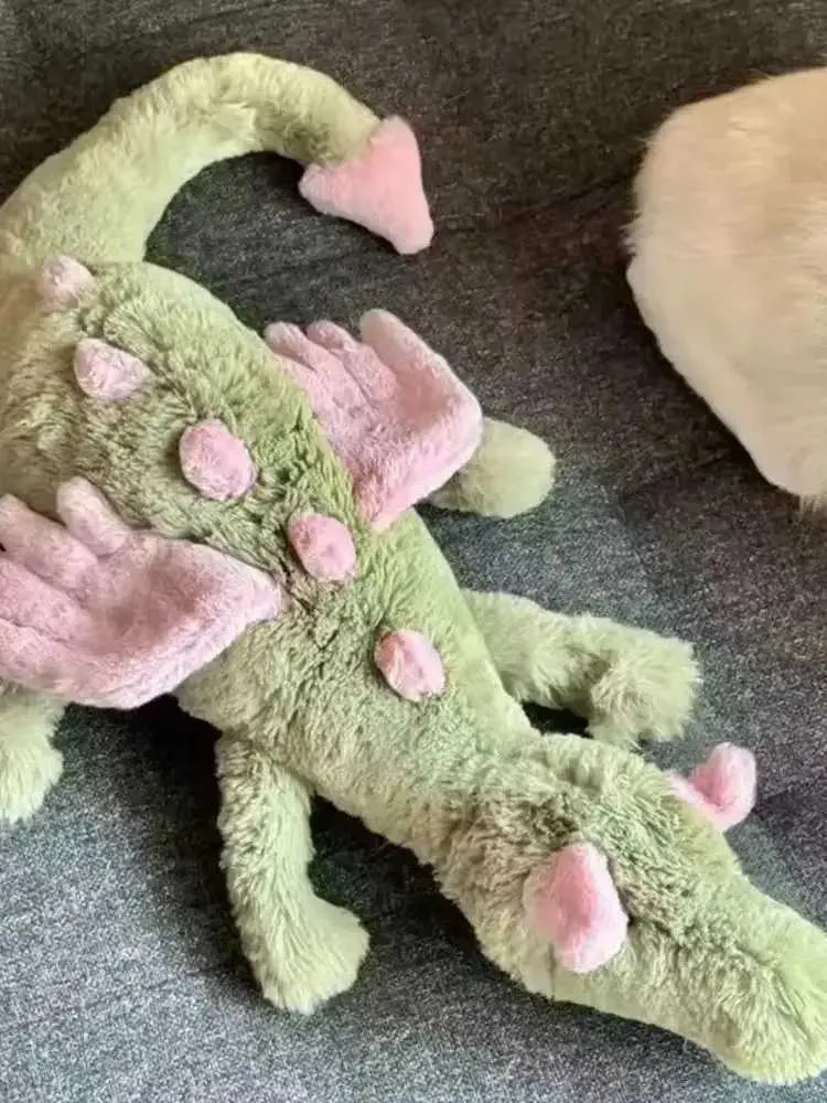 55cm Matcha Dragon and Purple Dragon Keychain Plush Toy - Cute and ...