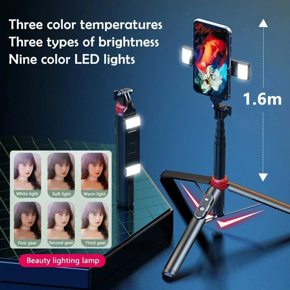 P160 Selfie Stick Bluetooth Tripod 16m 360 Rotating Phone Tripod Stand ...