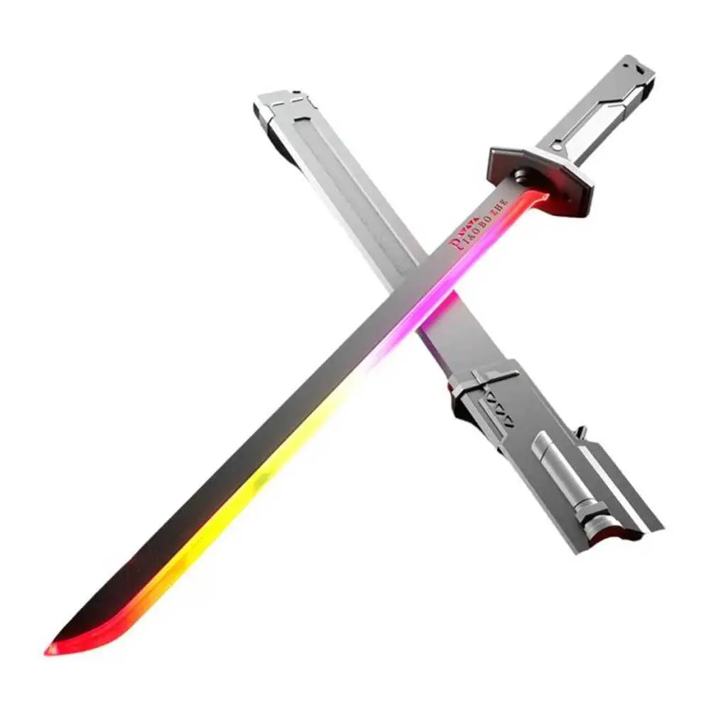 Colorful Streamer Glowing Sword Toys with Spark Smoke Effect, Light ...