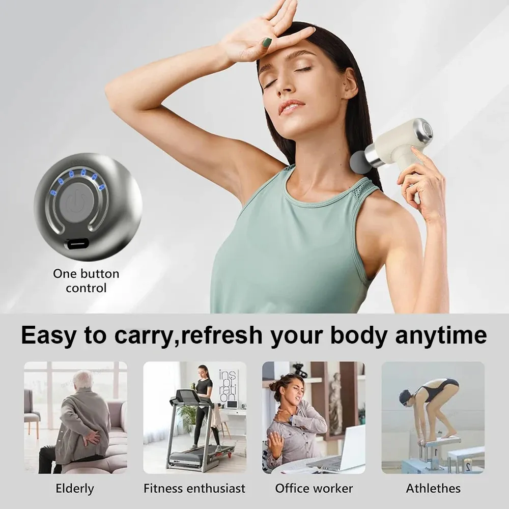 Fascia Gun Mini Muscle Massager: Professional Portable Electric Massage ...