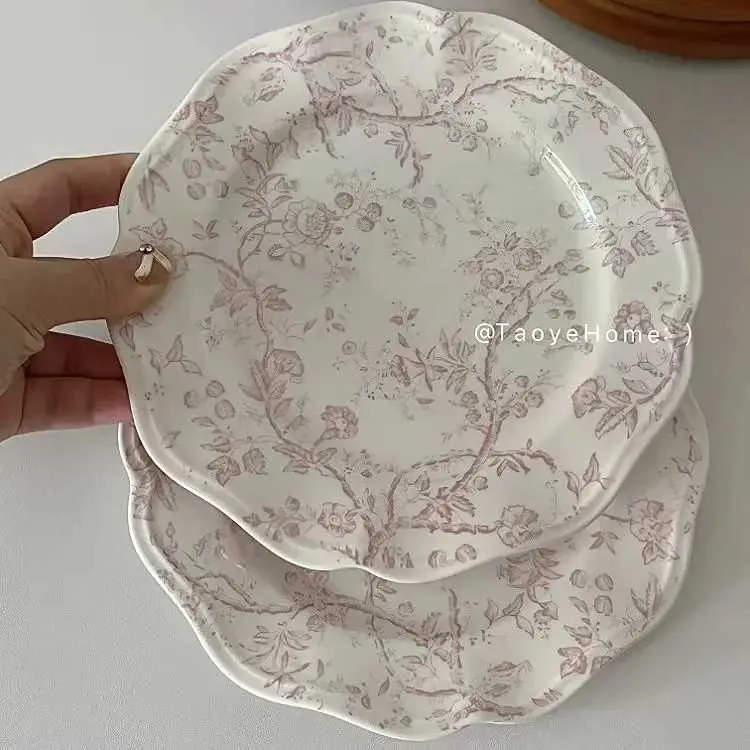 French Retro Lacy Glass Dessert Plate 9.5 in Vintage Style Office ...