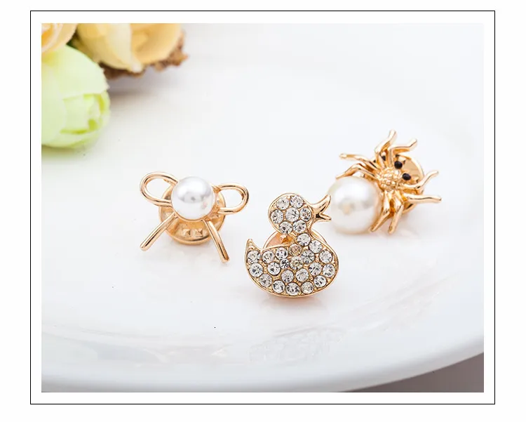 Korean Style Creative Brooch: Inlaid Diamond Animal Owl, Swan, and ...