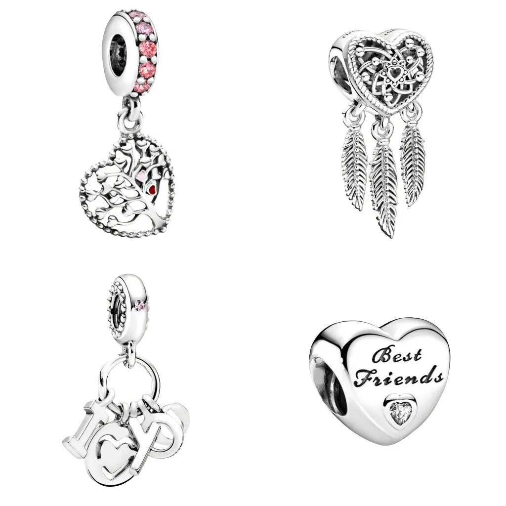 New 925 Sterling Silver Love Mom Crown Charm Beads Pendant for Bracelet ...