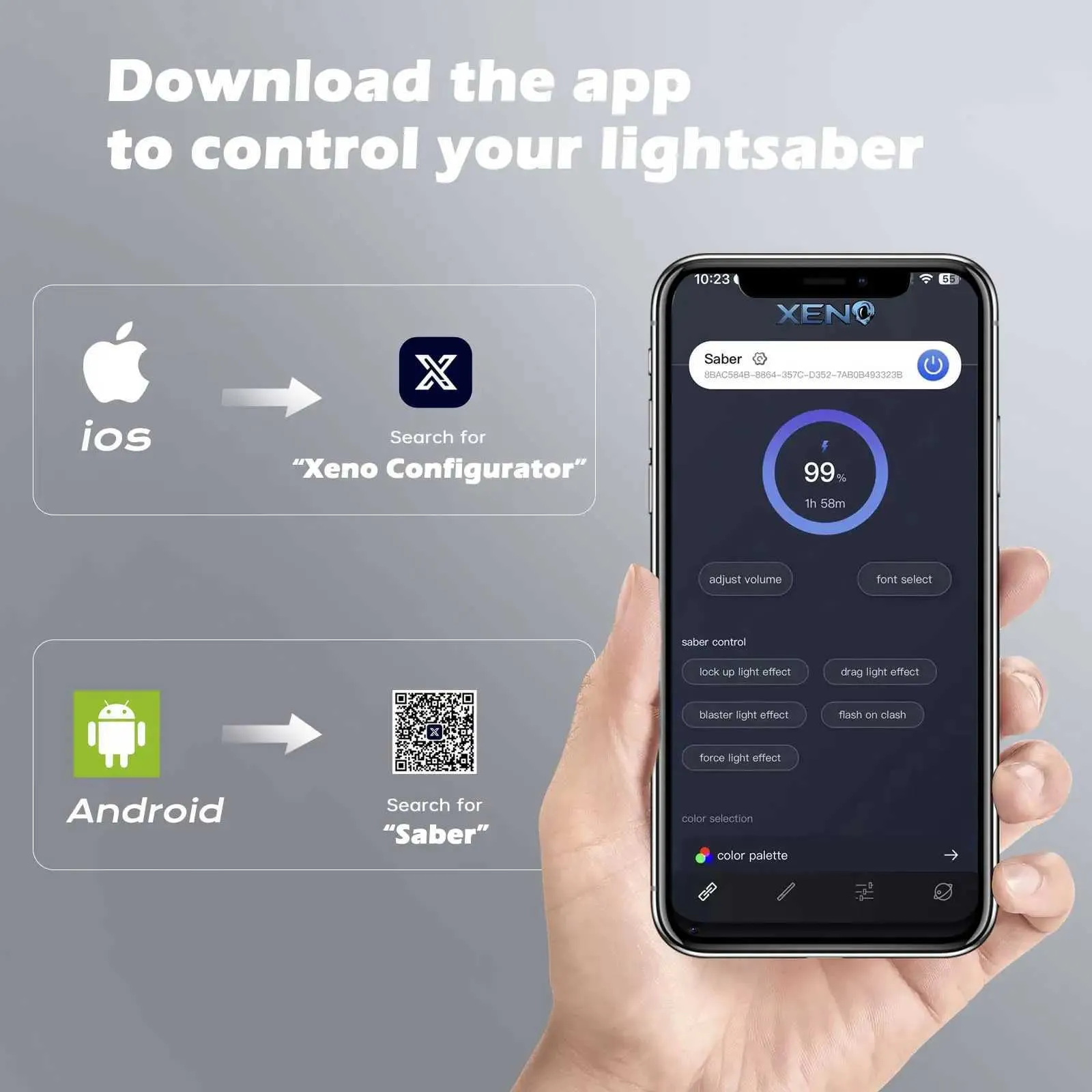 DamienSaber Heavy Dueling Lightsaber Xeno30 Bluetooth Light Saber with ...