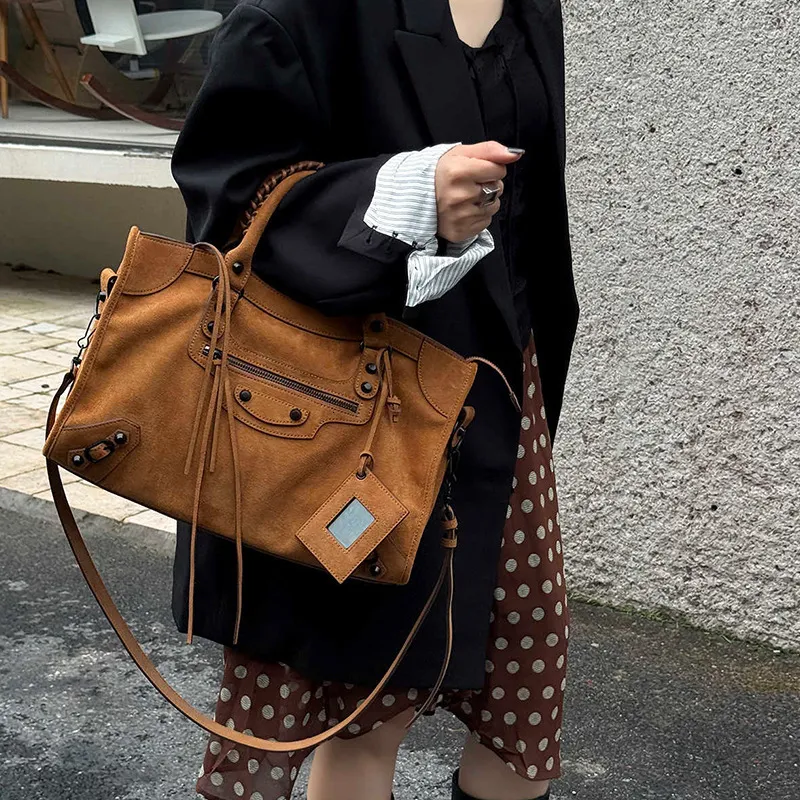Luxury Designer Suede Leather Shoulder Bag: Quality Arena Leather Le ...