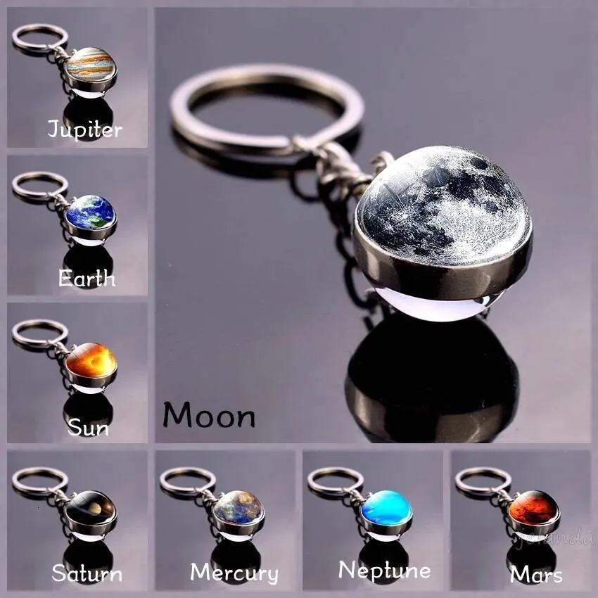 Solar System Planet Keyring Galaxy Nebula Space Keychain Moon Earth Sun ...