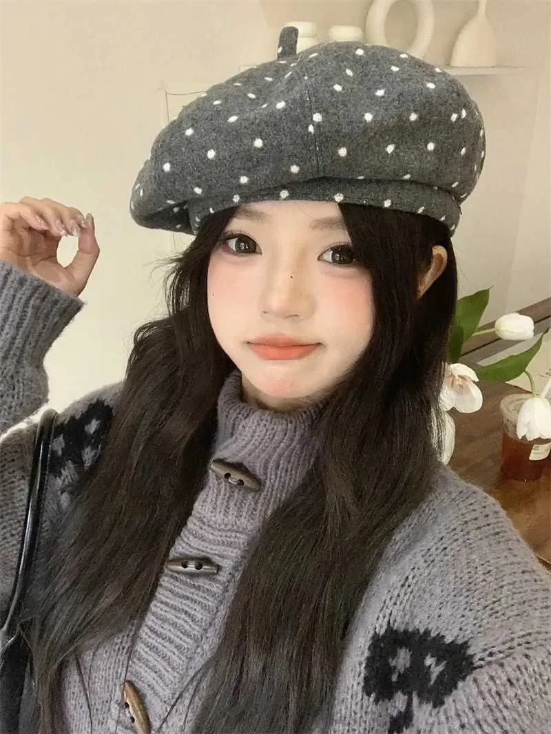 Beret Women's Autumn Winter Hat, Sweet Painter Korean Style Fashion ...