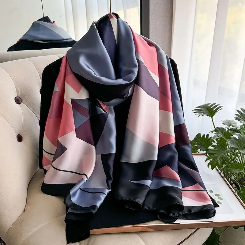 Imitation Long Strip New Silk Satin Travel High-End Fashion Sunscreen ...
