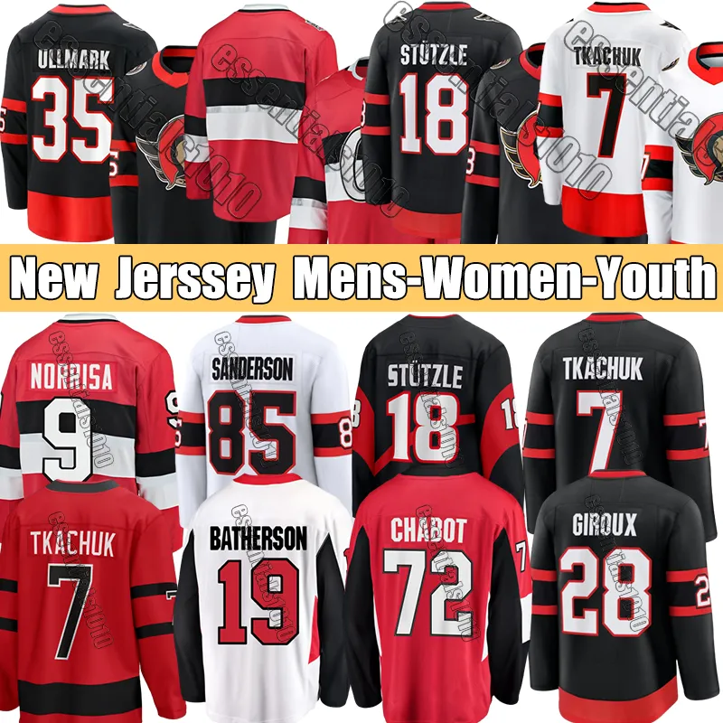 Ottawas Senators Hockey Jerseys Giroux #28, Brady #7, Sanderson, Claude ...