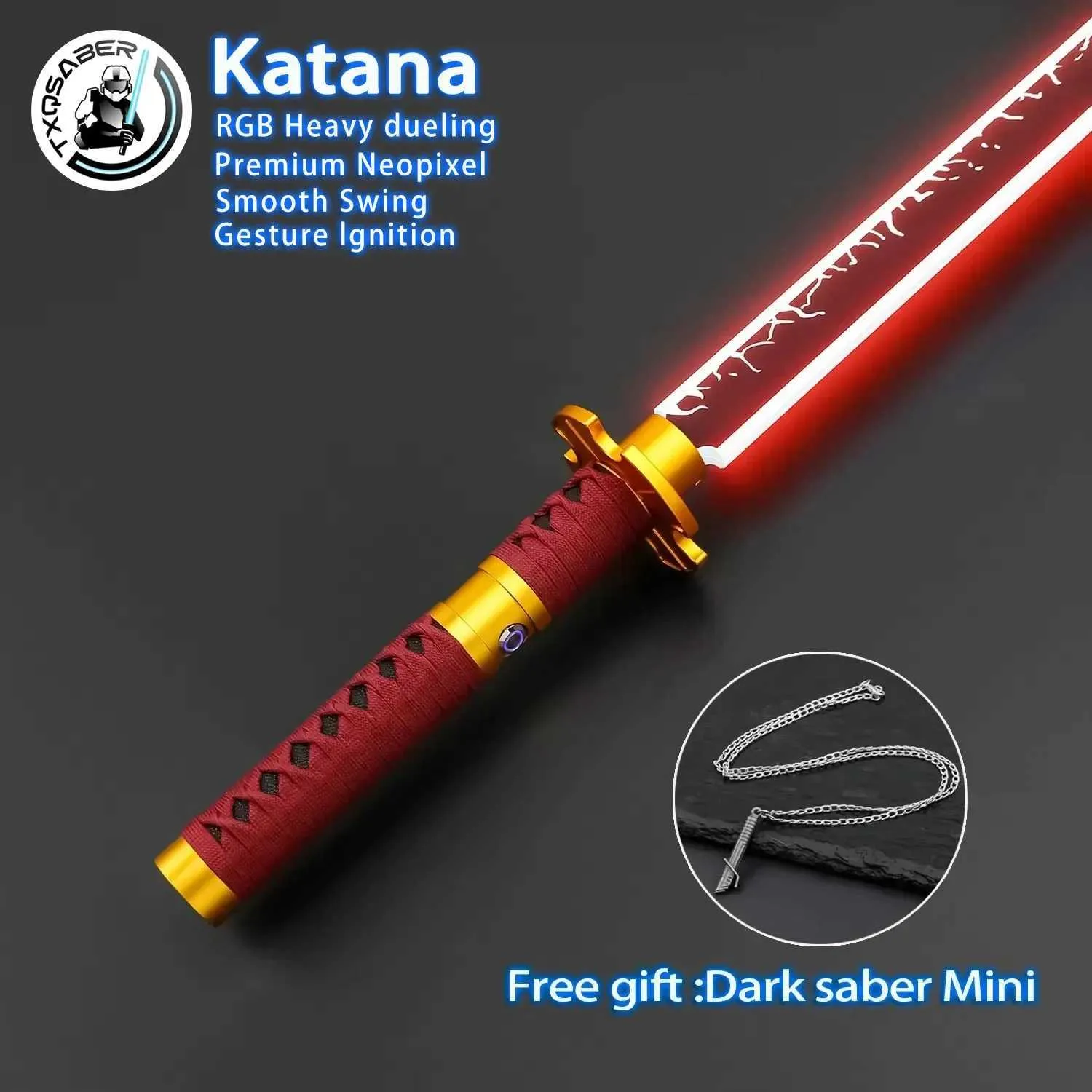 TXQSABER Katana Laser Sword 2025 New Design RGB NeoPixel Heavy Dueling ...