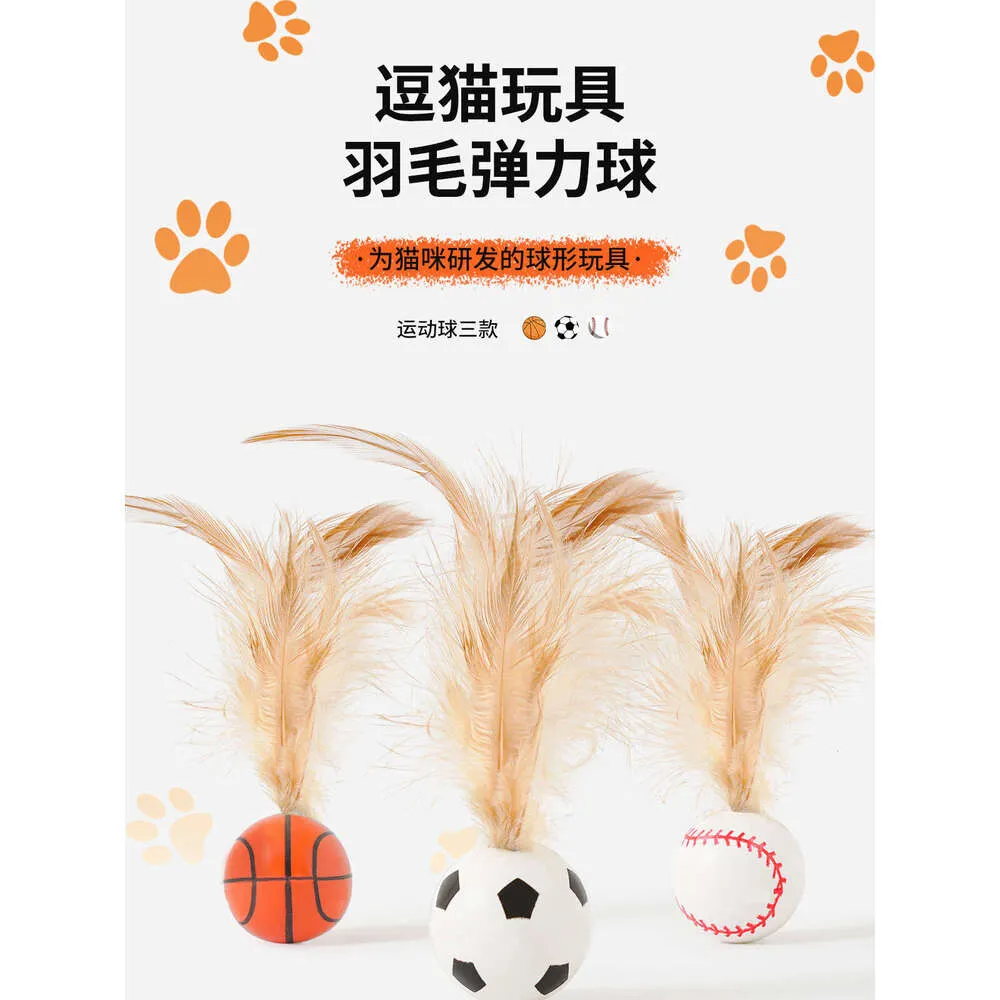 Pet Toy Set: Chicken Feather, Basketball, Football, Baseball Rubber ...