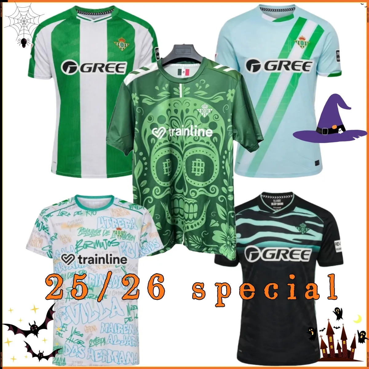 Real Betis Soccer Jerseys 2025 2026 Halloween Edition Football Shirts ...