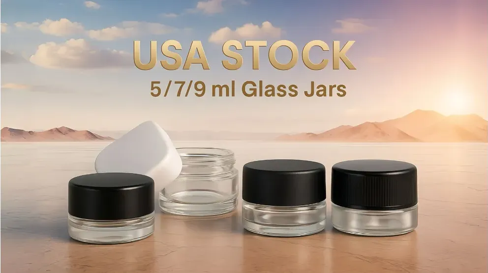 USA STOCK Blank Glass Jars 5ml 7ml 9ml 1oz White &... From ...