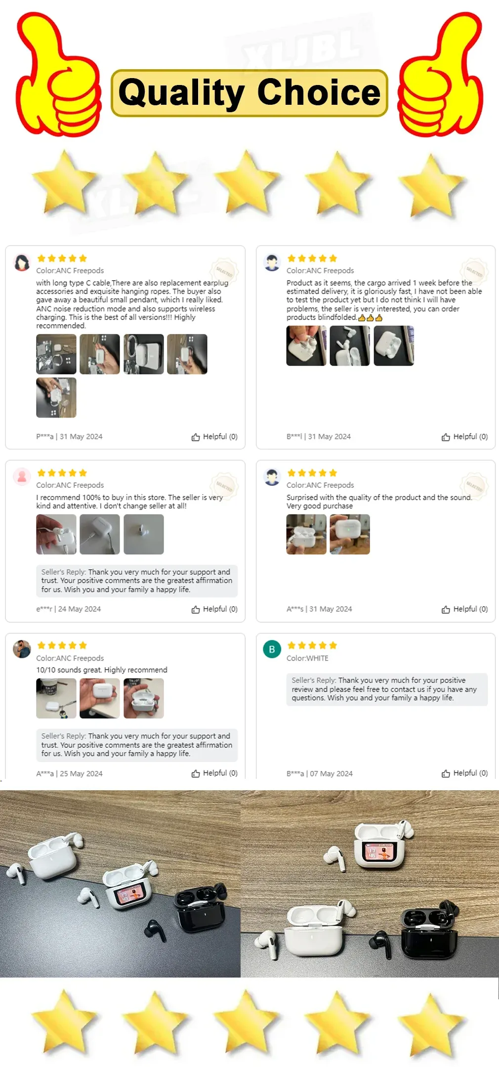 Podspro 4th Gen Pro 3 Wireless Earphones with Active Noise Cancelling ...