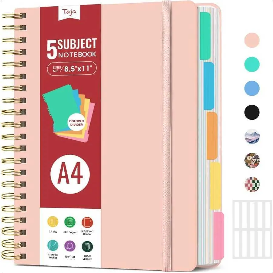 Wholesale Spiral Lined Notebook With Removable Dividers, 85x11 ...