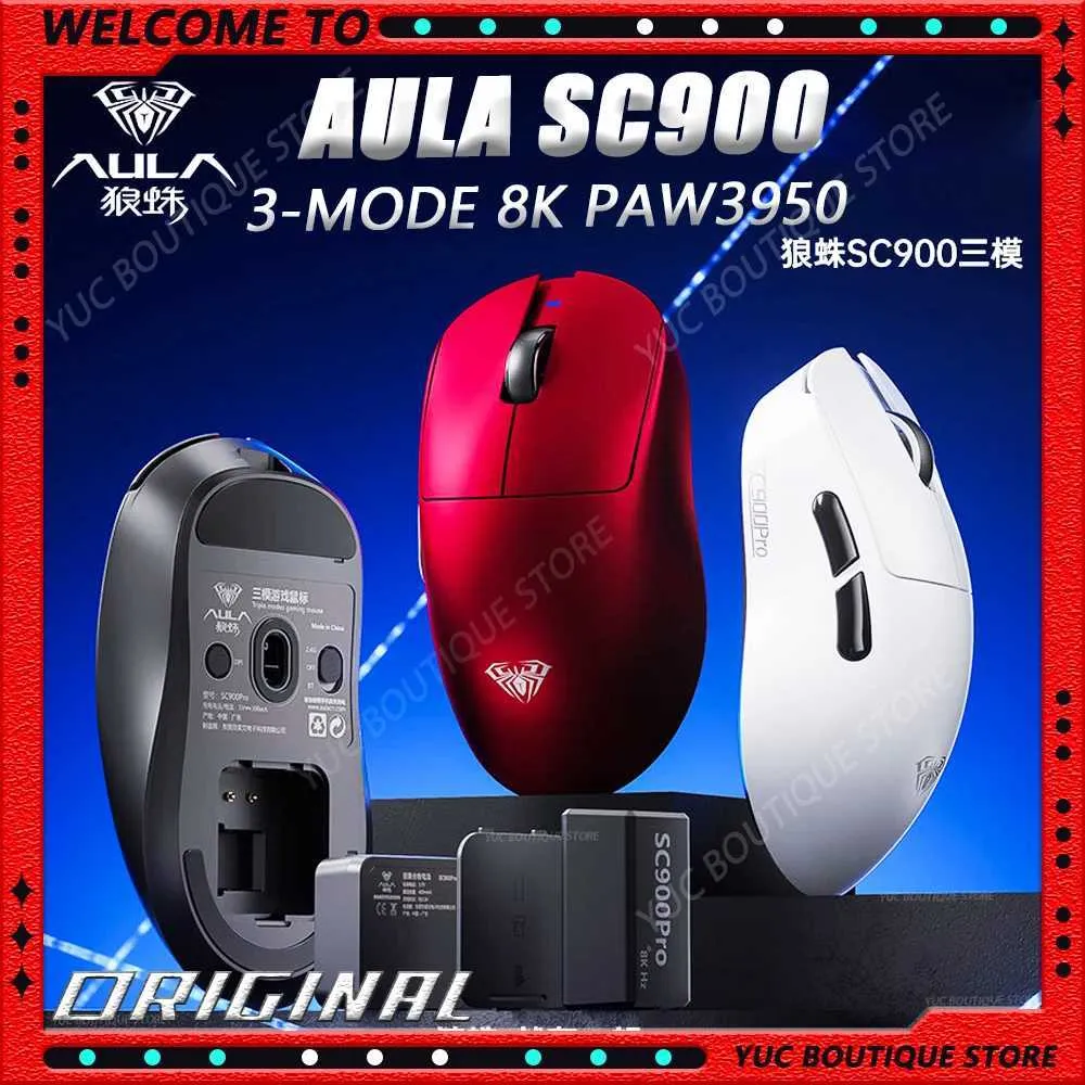 NEW AA SC900 Trimode Gaming Mouse PAW3950 8K 3395 Off Esports 24G Dual ...