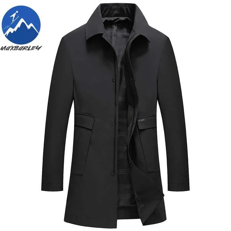 Maxbarley2025 Autumn Long Trench Coat Men's Highend Handsome Zipper ...