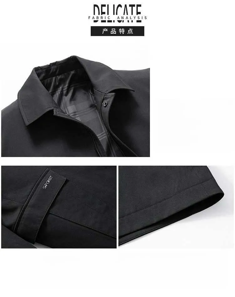 Maxbarley2025 Autumn Long Trench Coat Men's Highend Handsome Zipper ...