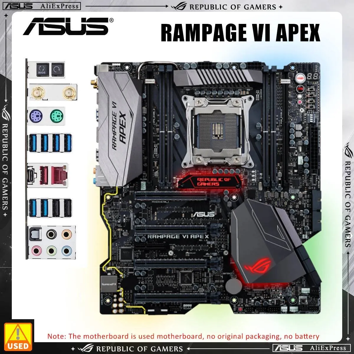 ASUS ROG Rampage VI Apex X299 Motherboard Socket... From Liuzedong3333 ...