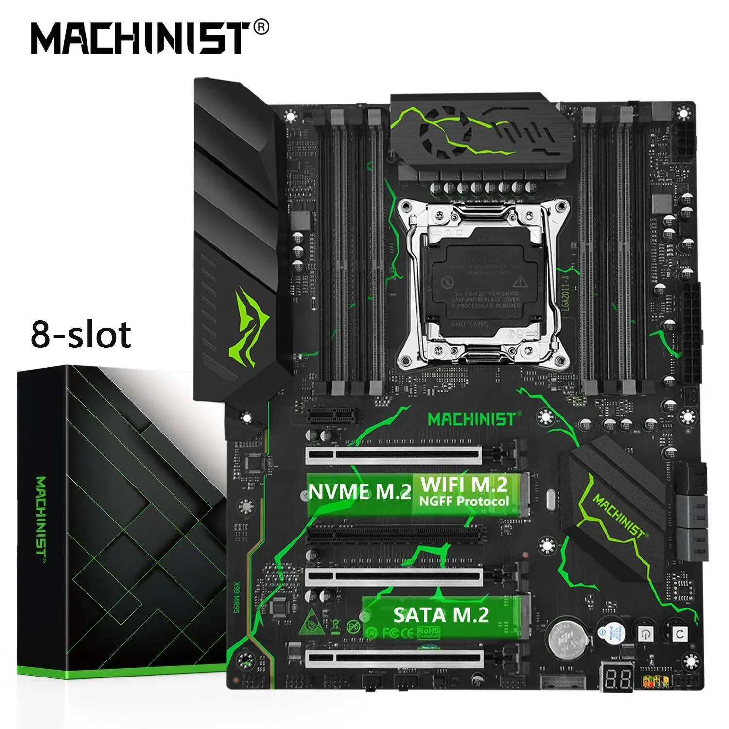 MACHINIST X99 MR9S Motherboard LGA20113 Support Intel Xeon 2680 2690 ...