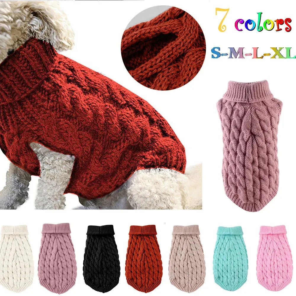 Pet Small Dog Clothes Sweater Fashion Autumn Winter Solid Fried Dough ...