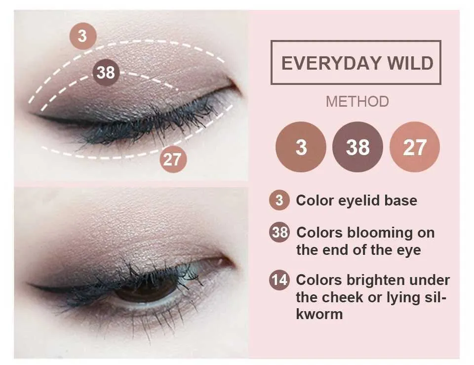 Popfeel Eyeshadow Palette with 8 Pink Eyeshadow Brushes, Matte Shimmer ...